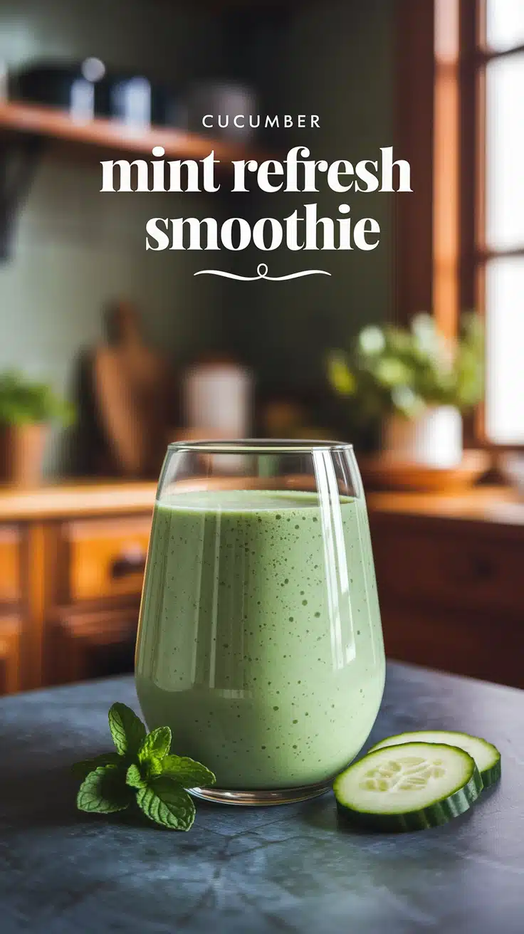 Cucumber Mint Refresh Smoothie - Smoothie Madness